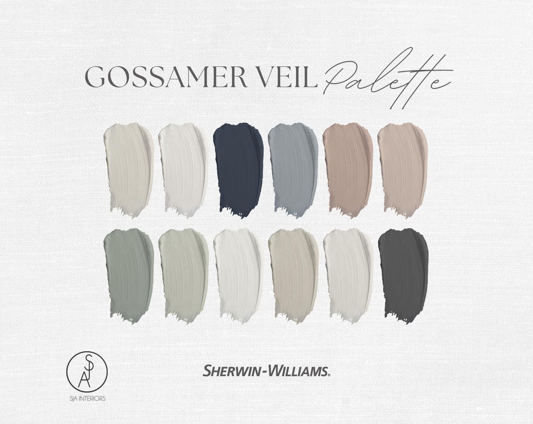 Sherwin Williams Gossamer Veil Color Palette: Interior Design Guide ...
