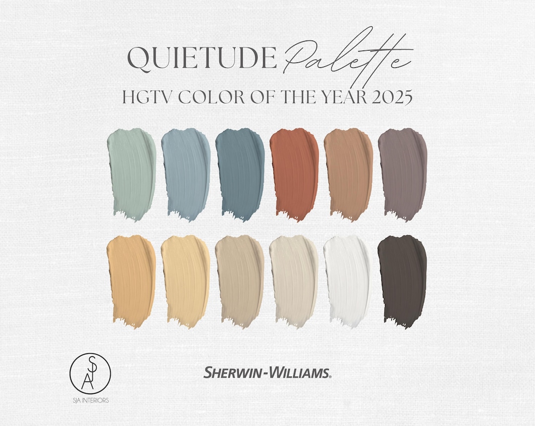 Sherwin Williams | Quietude HGTV Color of the Year 2025 | Interior ...