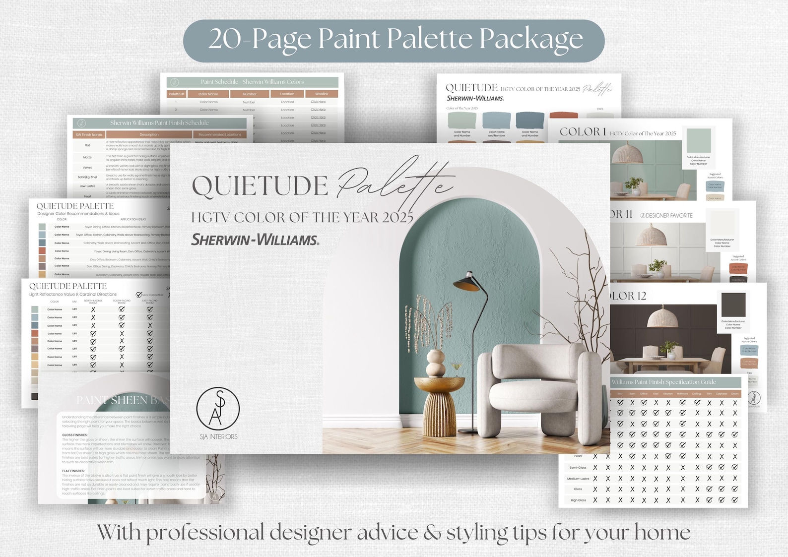 Sherwin Williams | Quietude HGTV Color of the Year 2025 | Interior ...