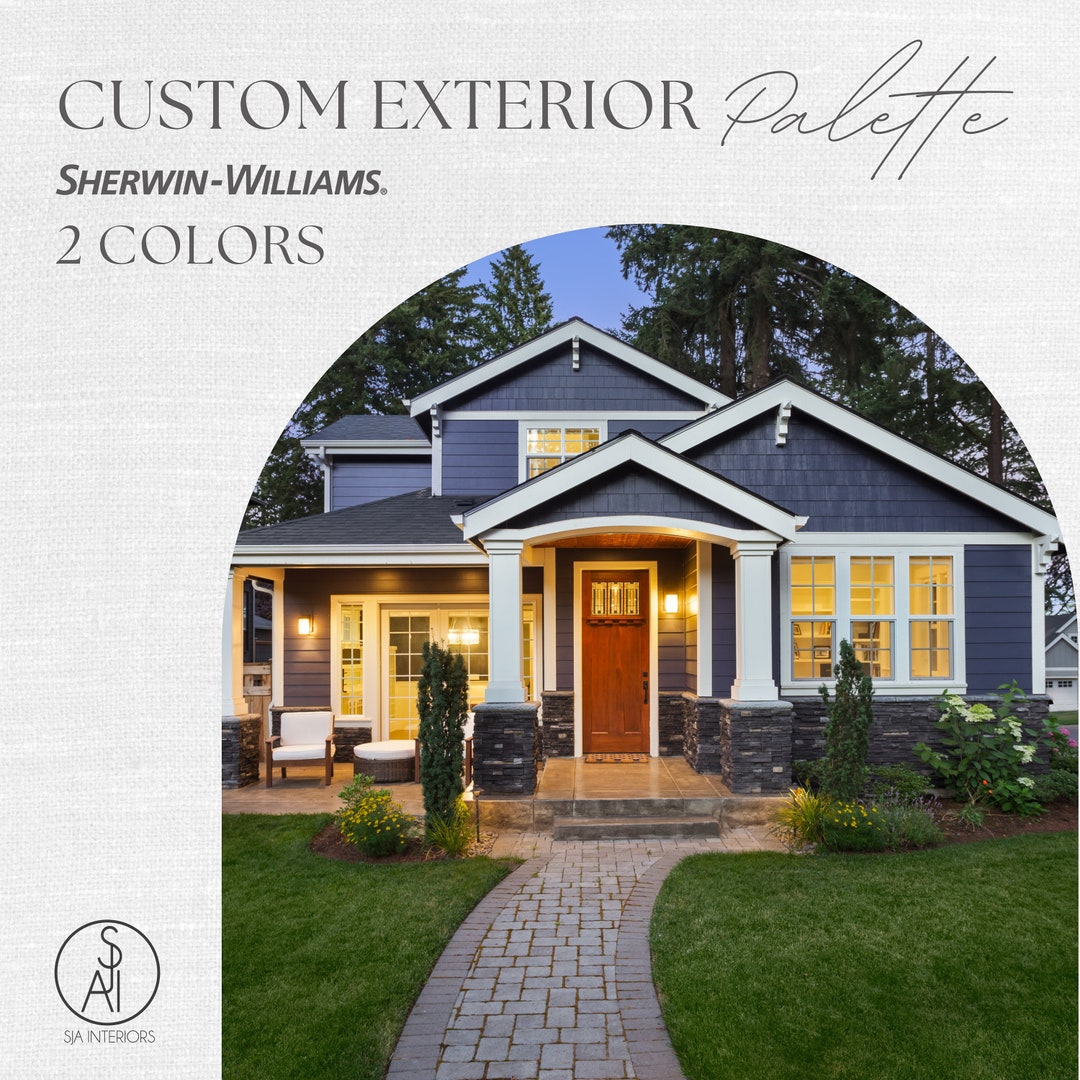2-color Custom Exterior Paint Palette | Exterior Rendering | Sherwin ...
