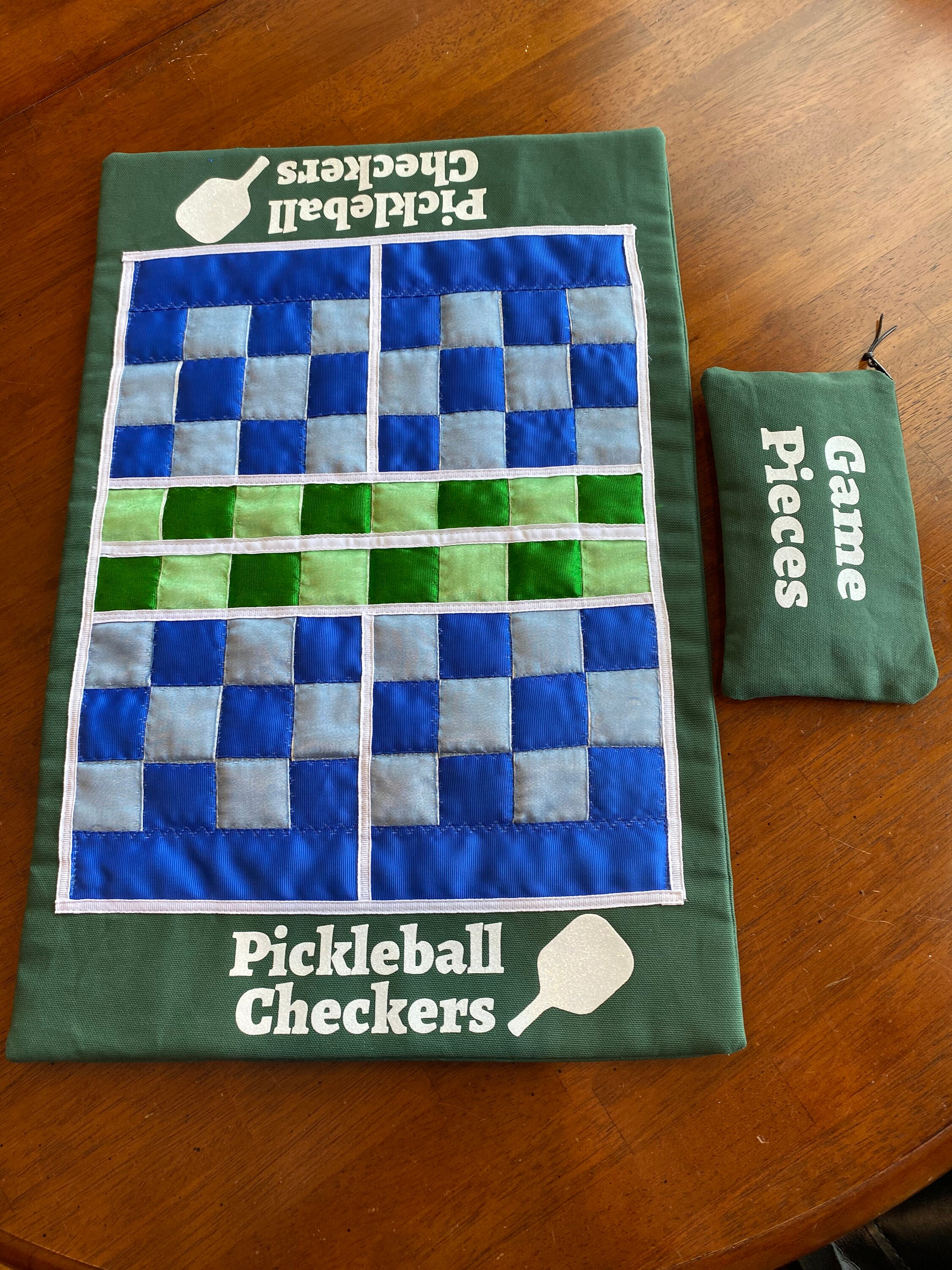 Pickleball Checkers Game - Fabric Game Board - 3D Printed Stackable ...