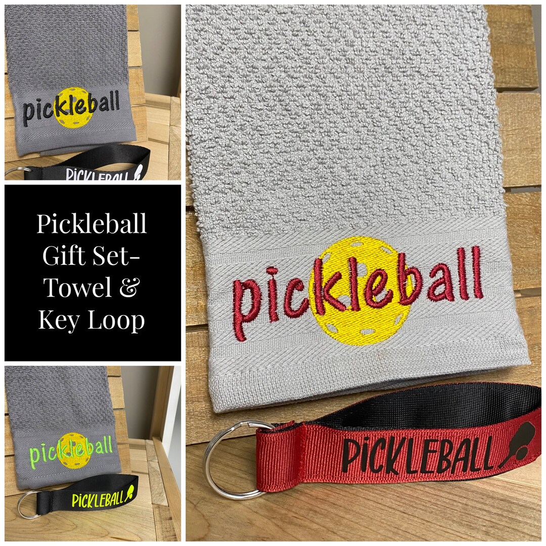 Pickleball Gift Set Pickleball Towel & Pickleball Key Loop, Pickleball ...