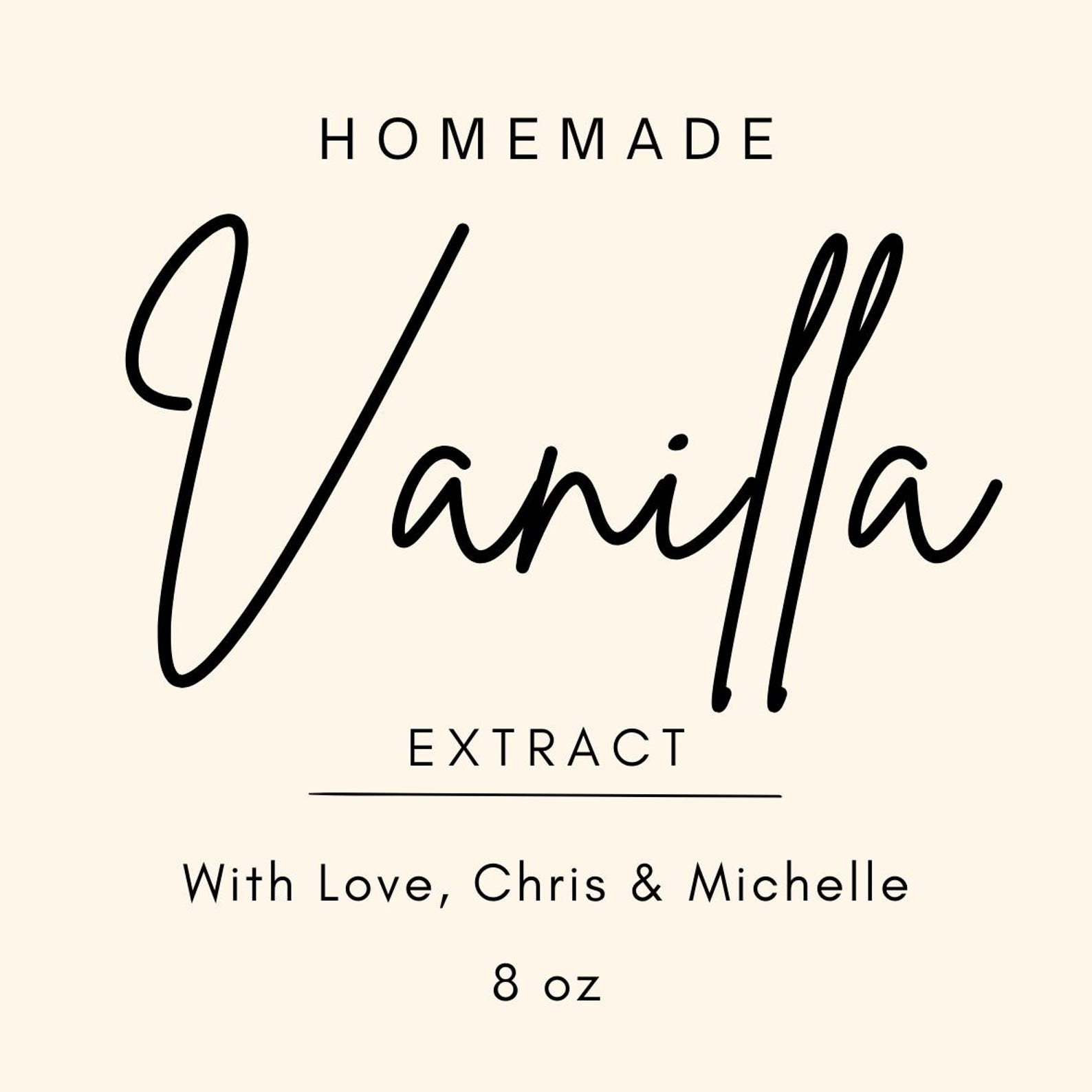 Editable Homemade Vanilla Extract Label - PNG File | Printable - Etsy
