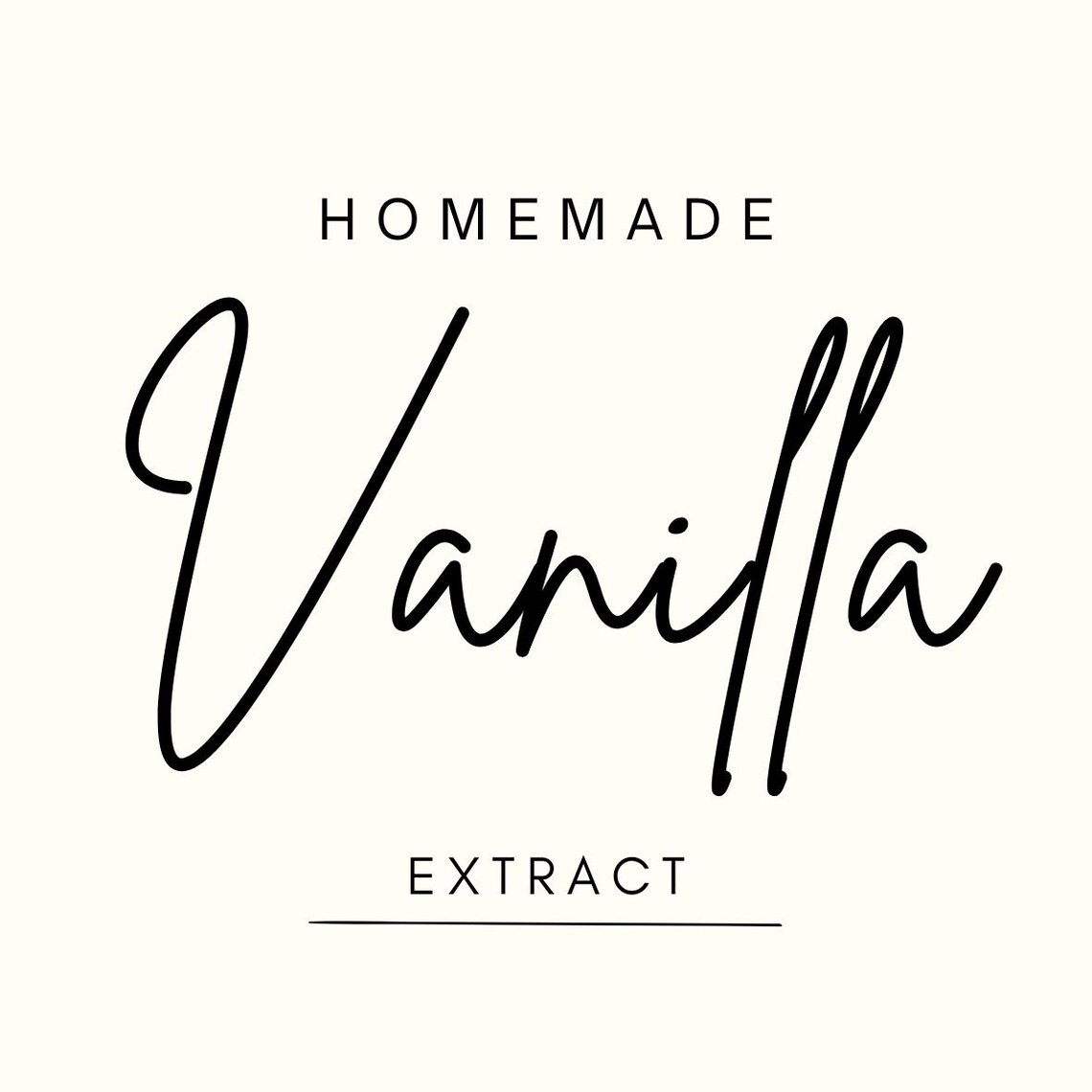 Homemade Vanilla Extract Label - PNG File | Printable - Etsy