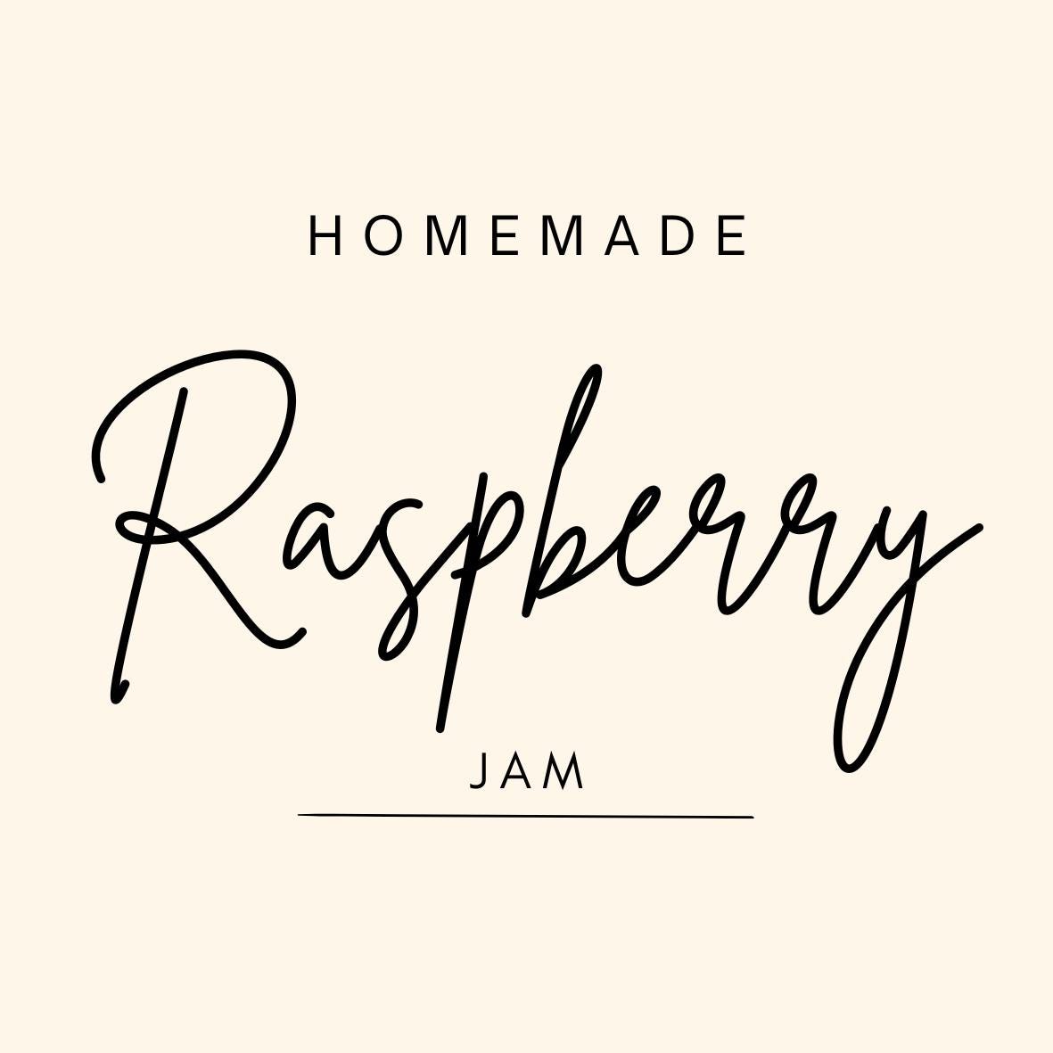 Homemade Raspberry Jam Label - PNG File | Printable - Etsy
