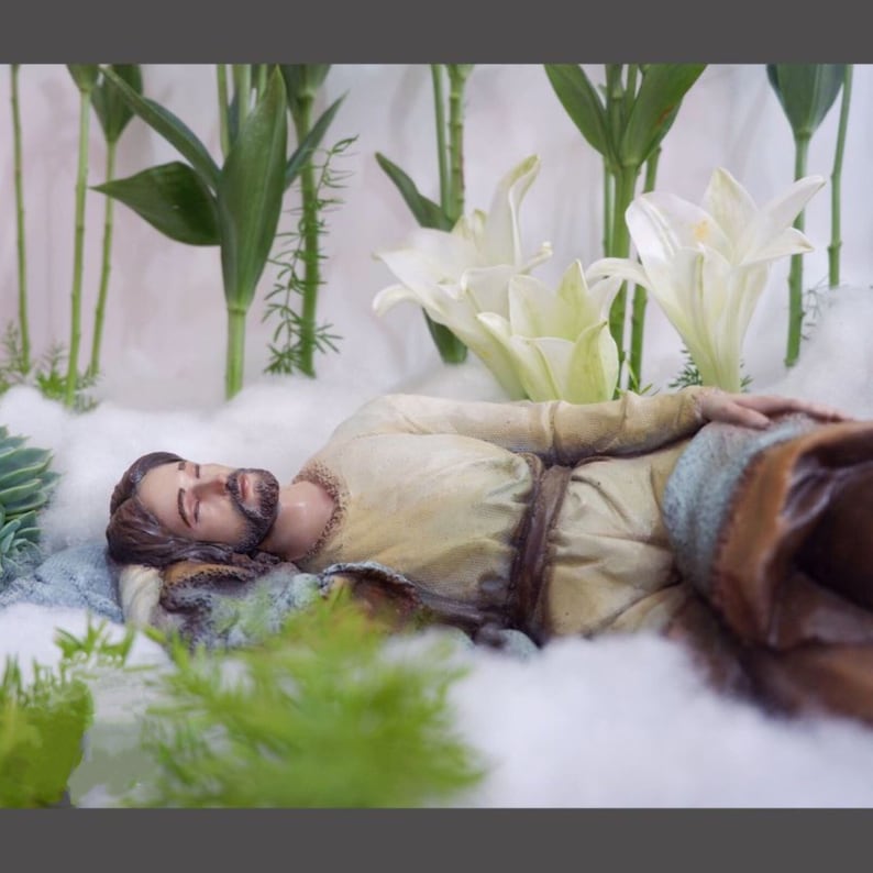 Sleeping Jesus Statue, Statue of Jesus Lying Down, Christmas Decoration ...