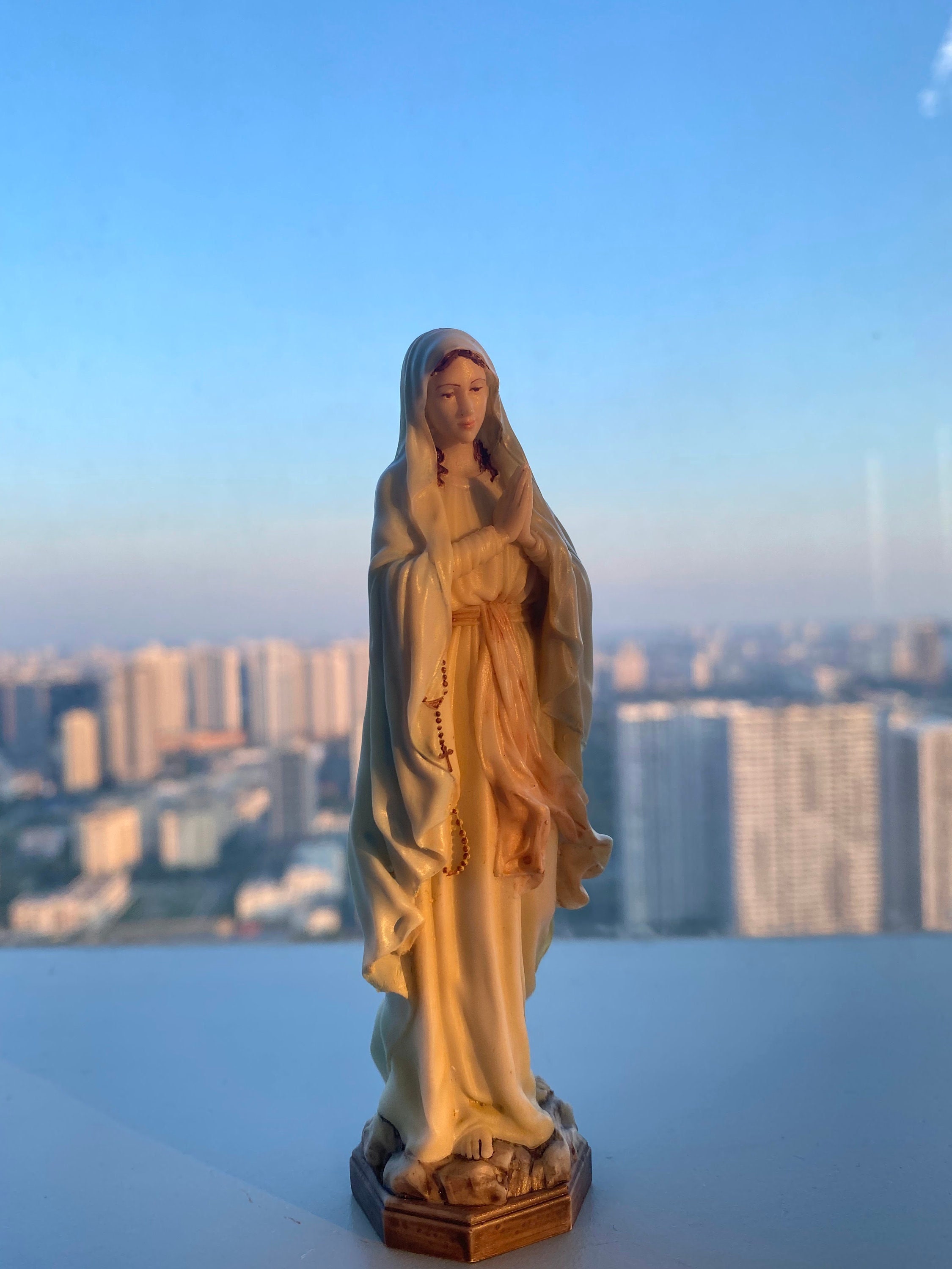 Standing Mother Mary Figure Mary Statue Praying Virgin Mary - Etsy