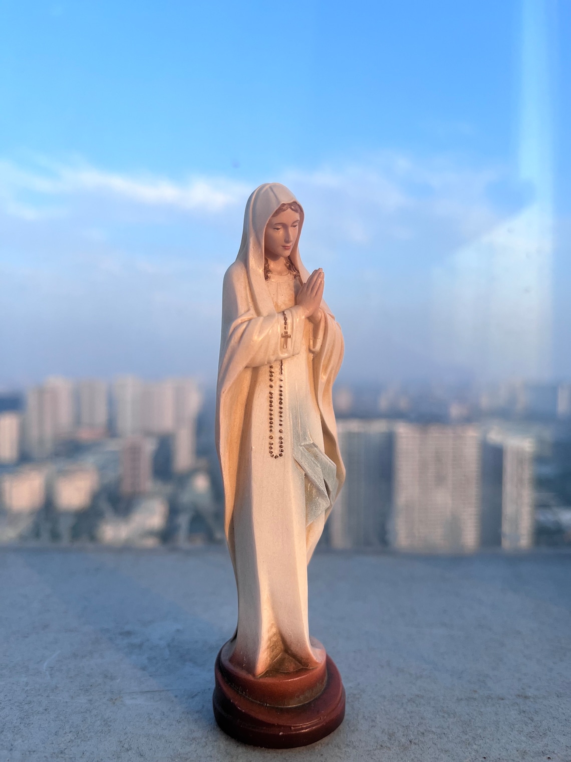 Hand-painted Mini Virgin Mary Statue: Catholic Gift - Etsy