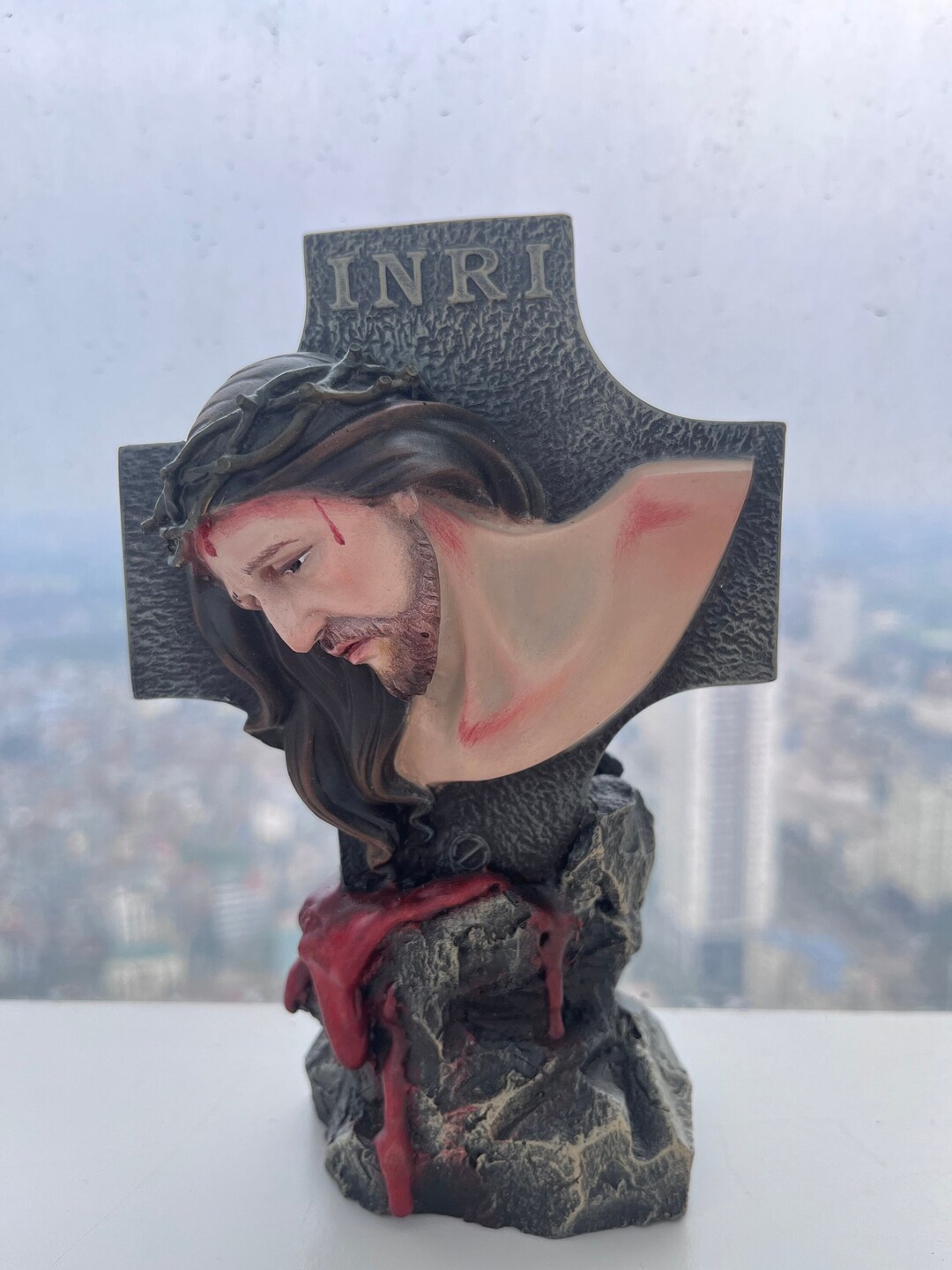 The Crucifixion of Jesus Statue, Small Crucifixion Statue, Mini Cross ...