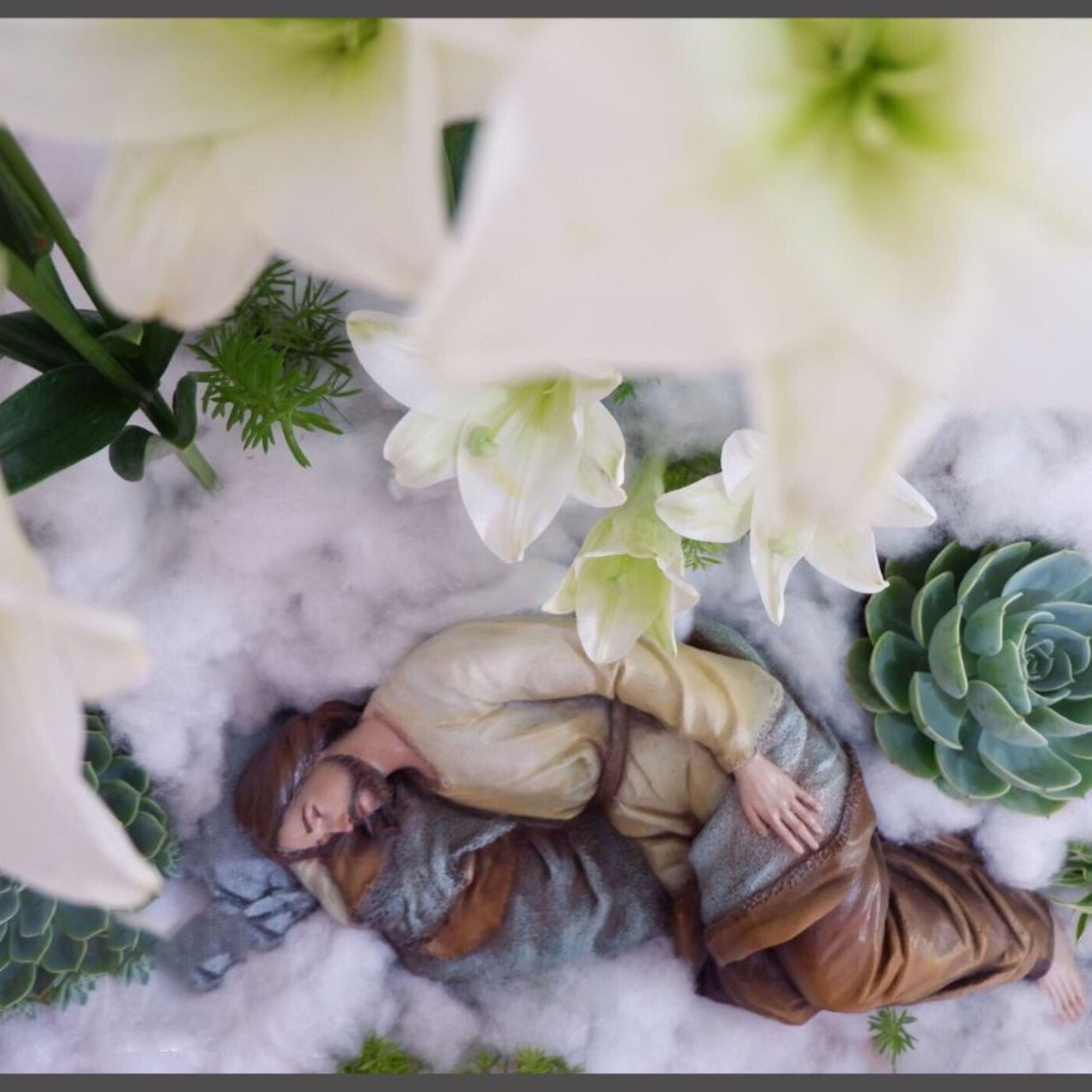 Sleeping Jesus Statue, Statue of Jesus Lying Down, Christmas Decoration ...