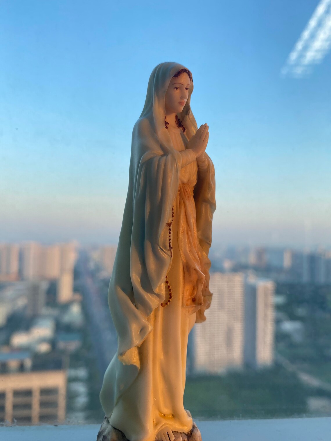 Standing Mother Mary Figure Mary Statue Praying Virgin Mary - Etsy