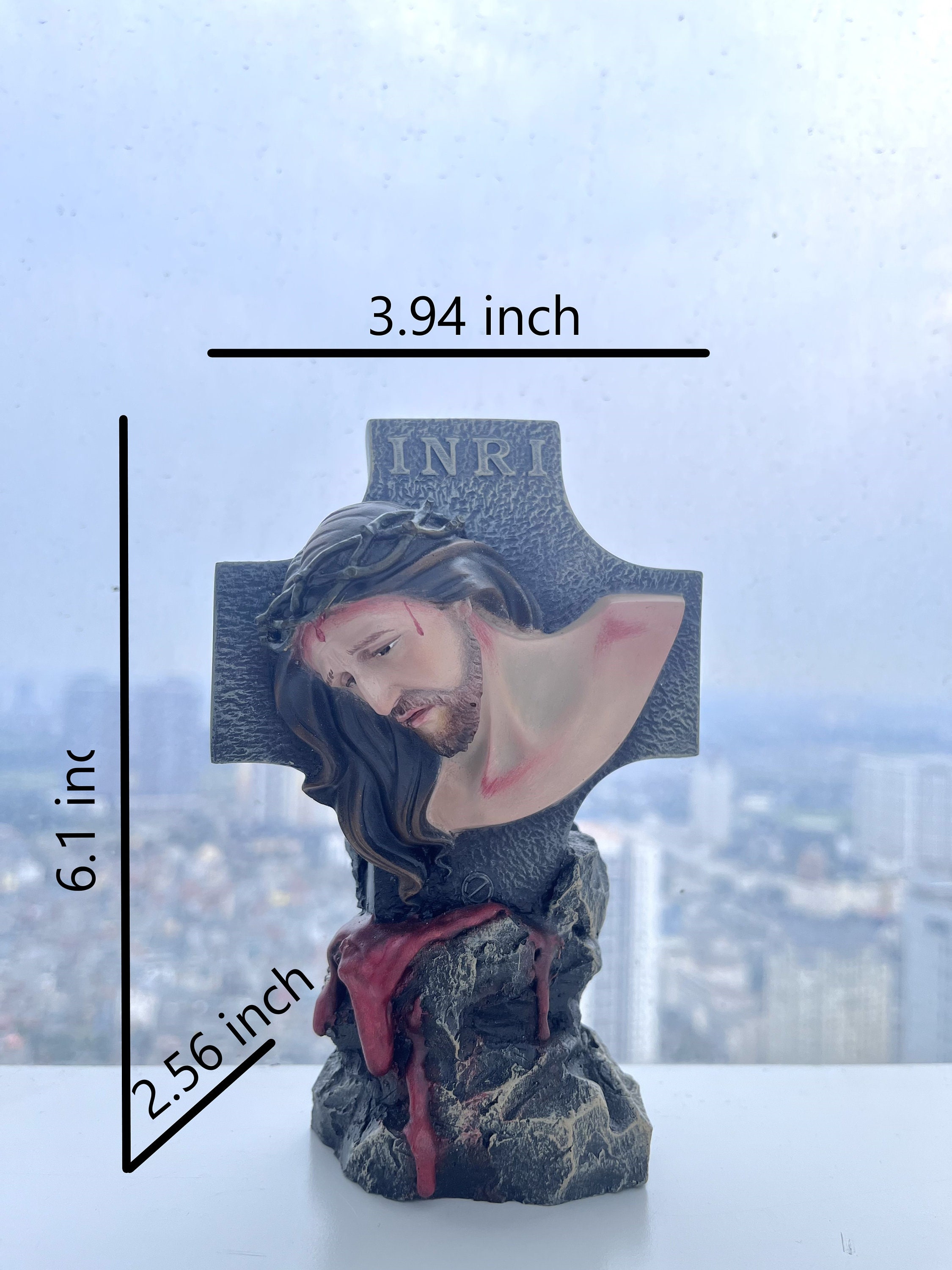 The Crucifixion of Jesus Statue, Small Crucifixion Statue - Etsy