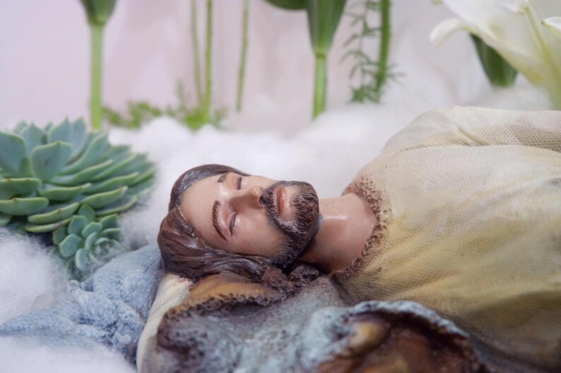 Sleeping Jesus Statue, Statue of Jesus Lying Down, Christmas Decoration ...