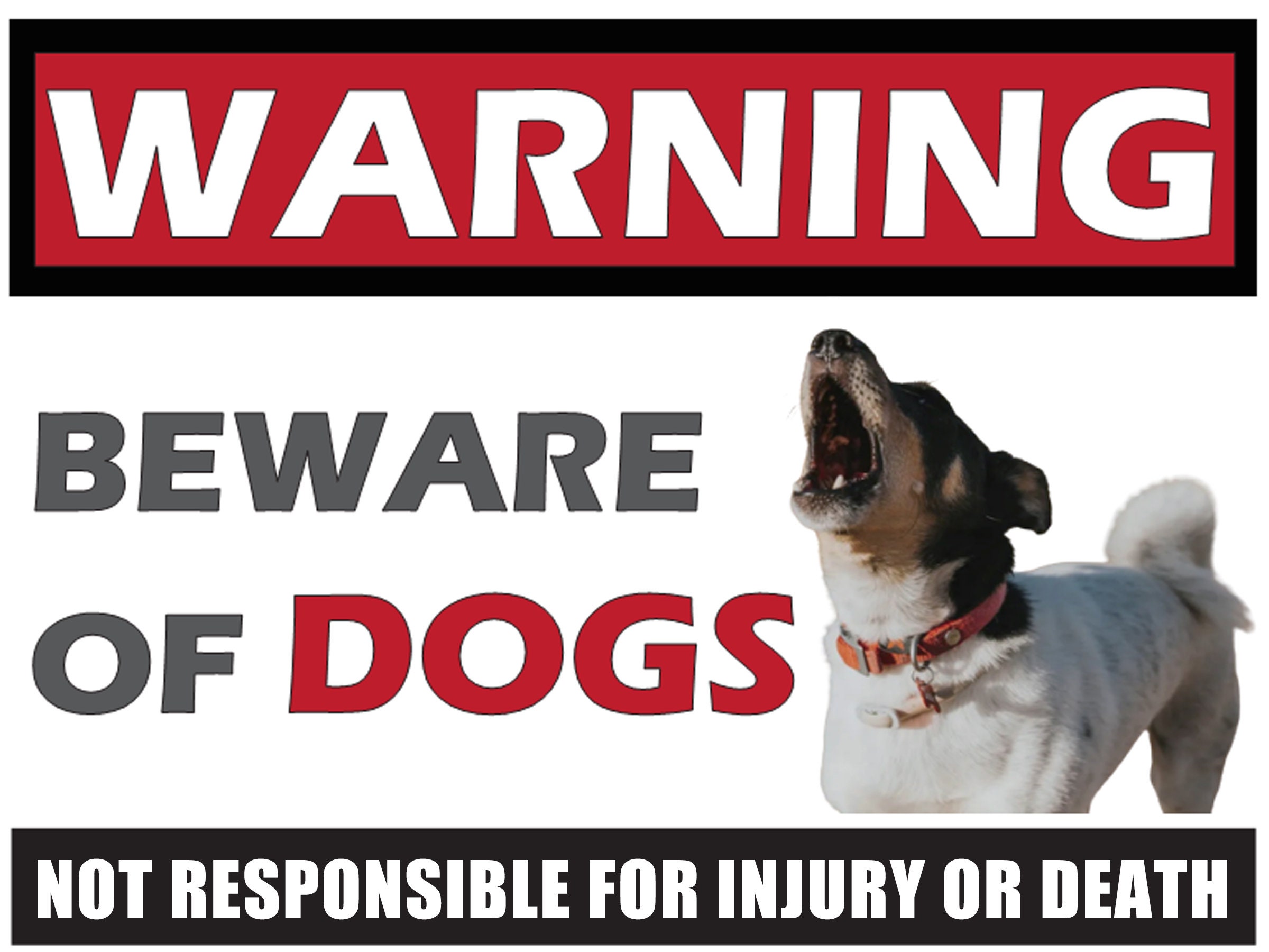 Beware of Dog Sign / Yard Sign /security Warning /attack Dog Will Bite ...