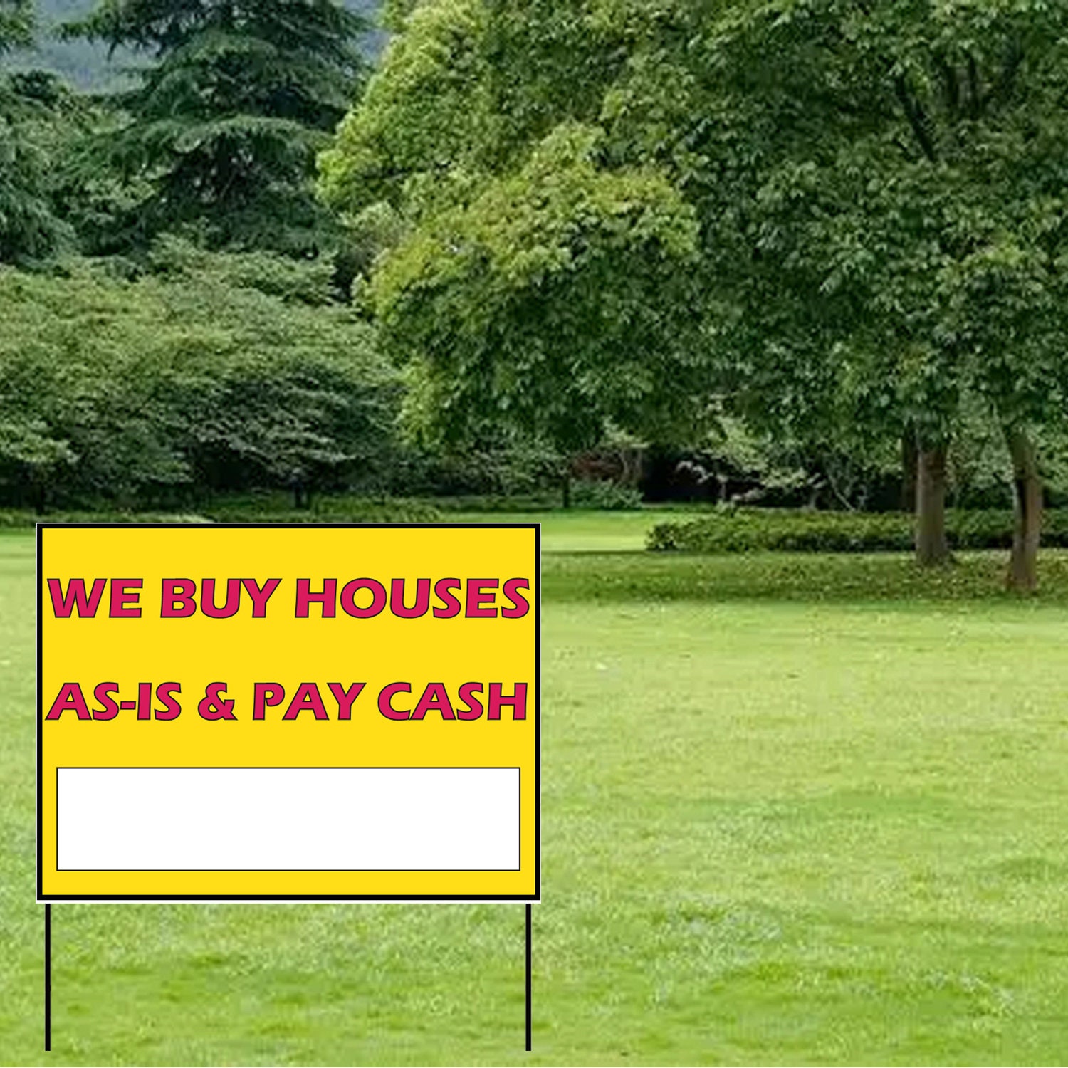 We Buy Houses Yard Signs - 24"x18" ,personalized Real Estate Custom ...