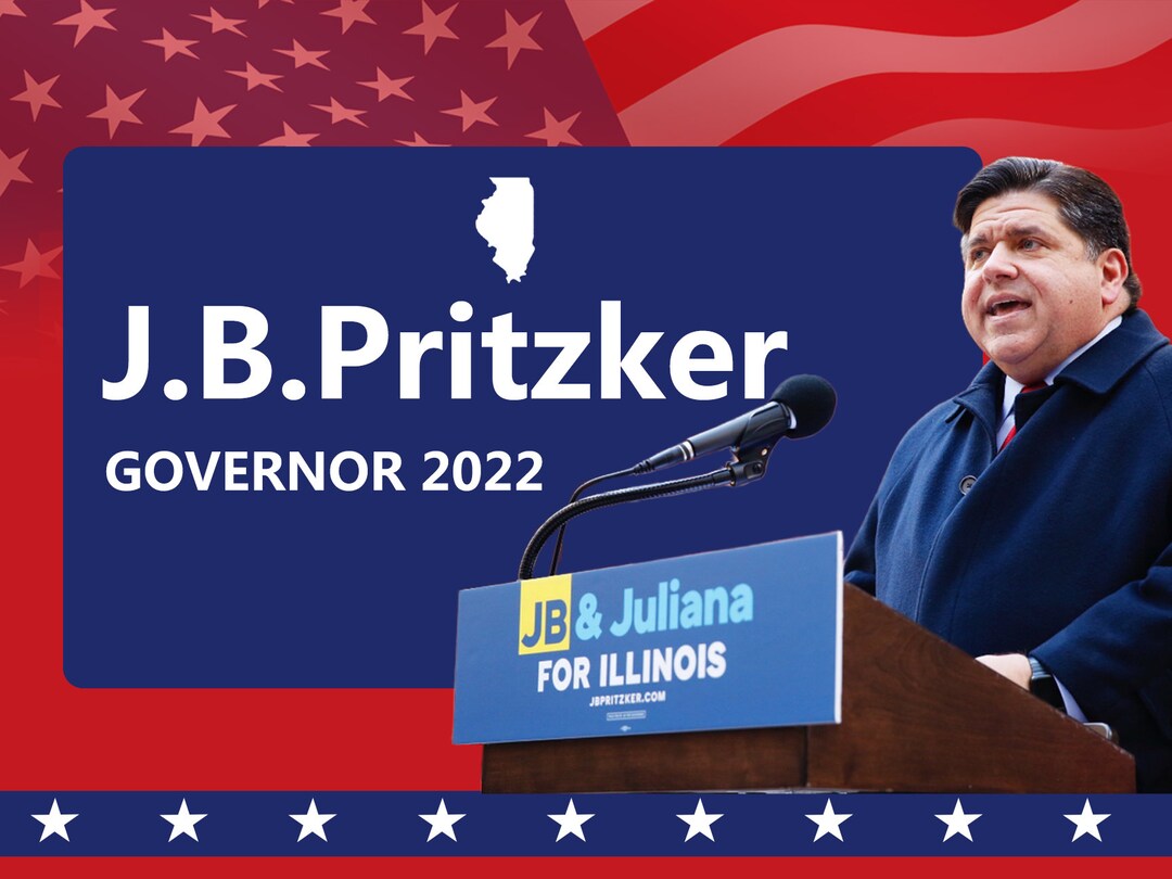 J.B. Pritzker for Illinois Governor 2022 Yard Sign - Etsy