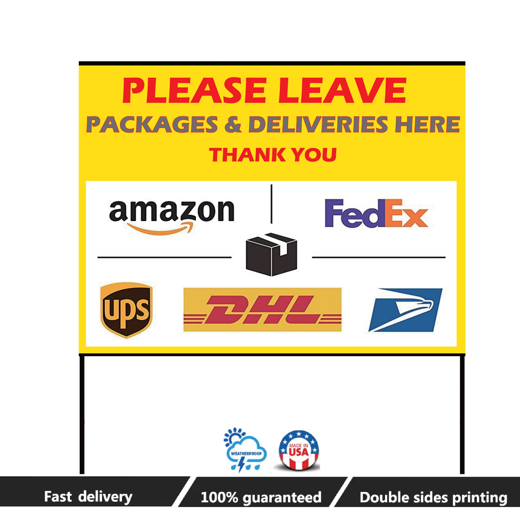 Deliveries & Packages Yard Signs - Customizable Deliveries Poly Bag ...
