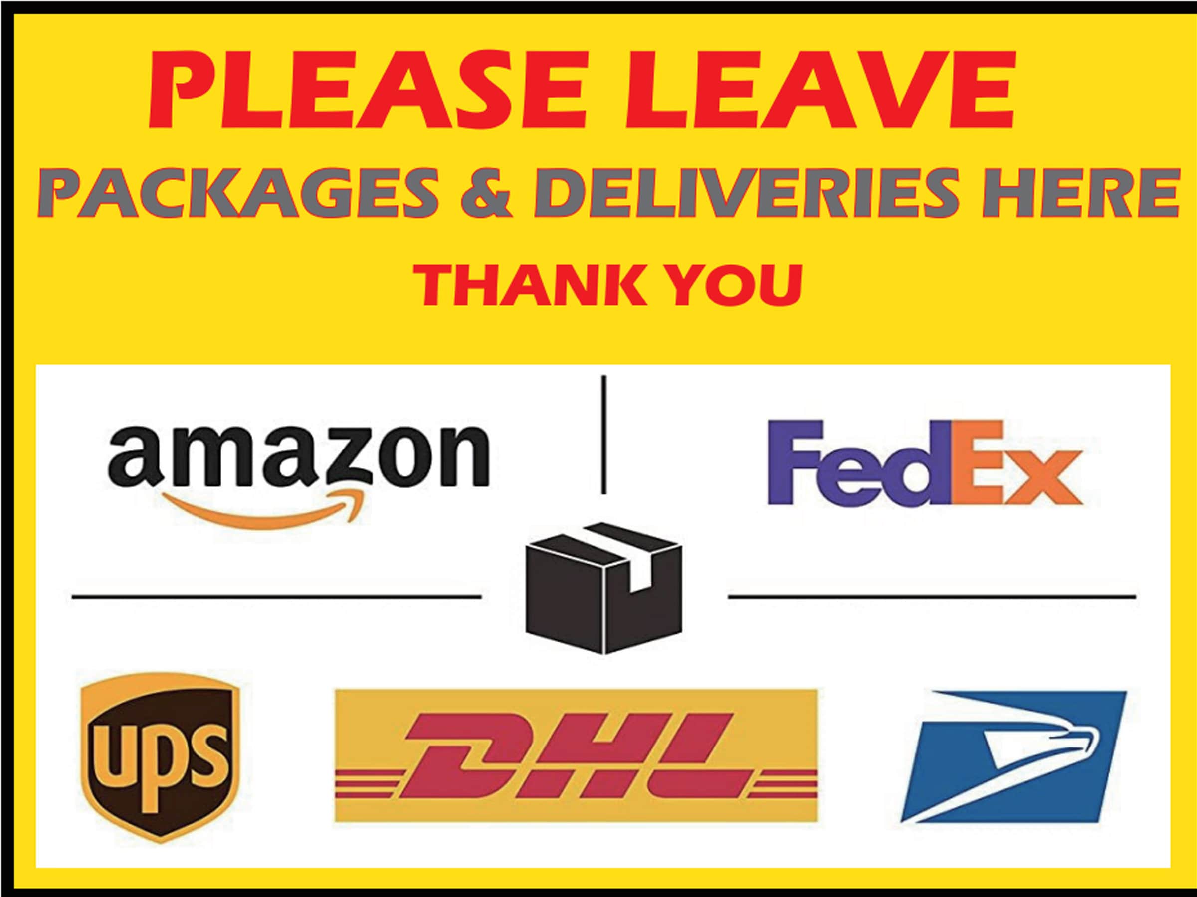 Deliveries & Packages Yard Signs - Customizable Deliveries Poly Bag ...
