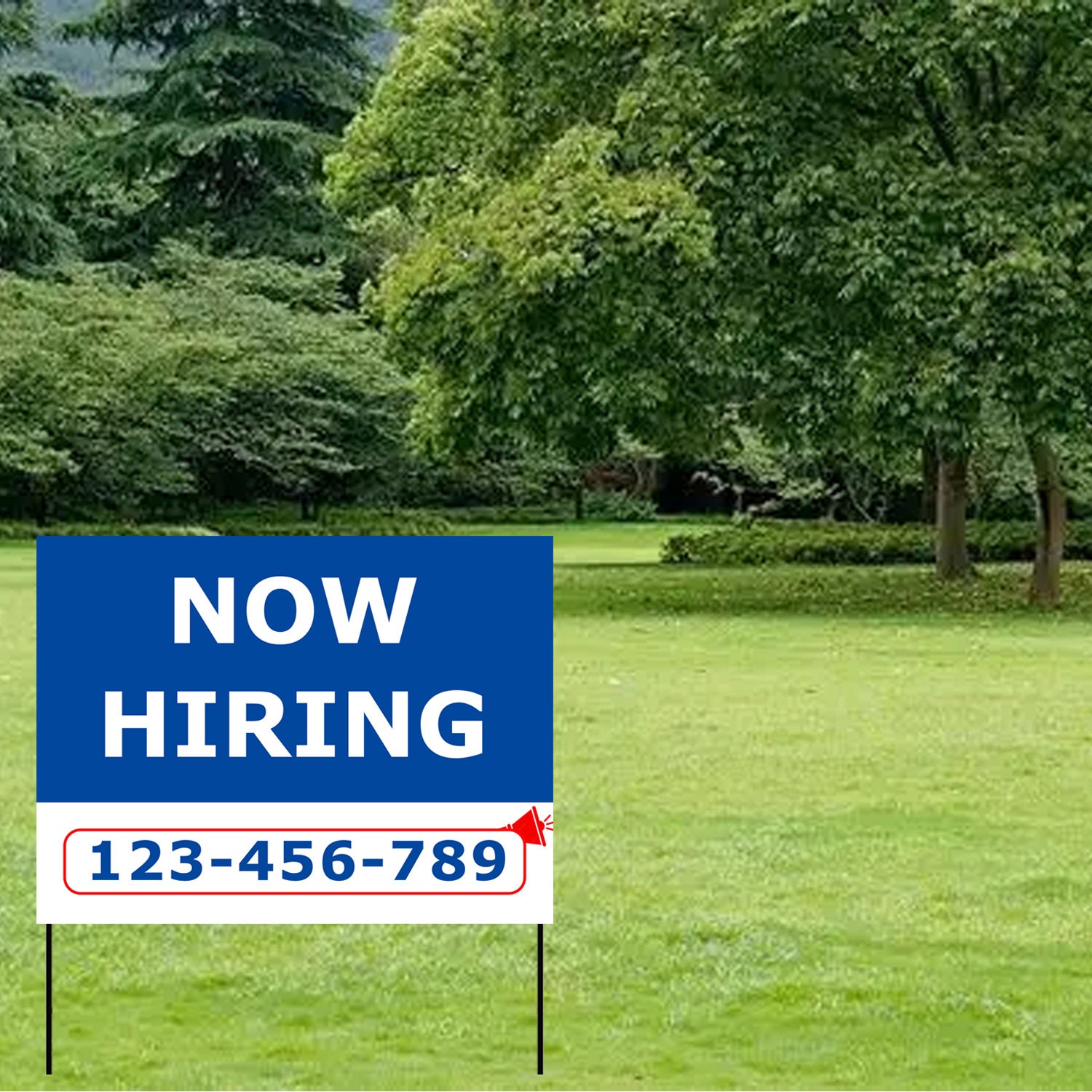 Now Hiring Yard Sign - for Hiring Yard Sign - Poly Bag Yard Sign for ...