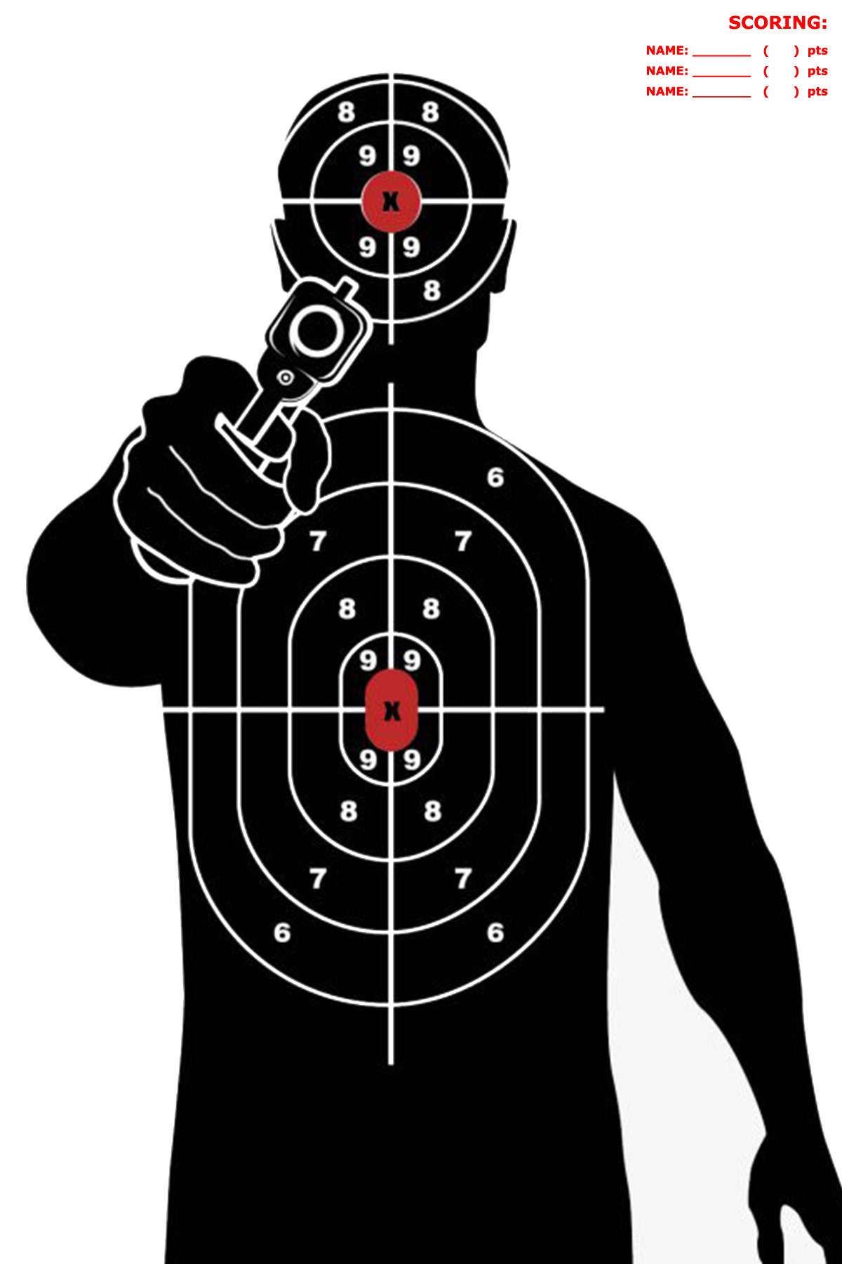 10 Bulks Shooting Target - Gun Range Target Practice Poster- Hunting ...