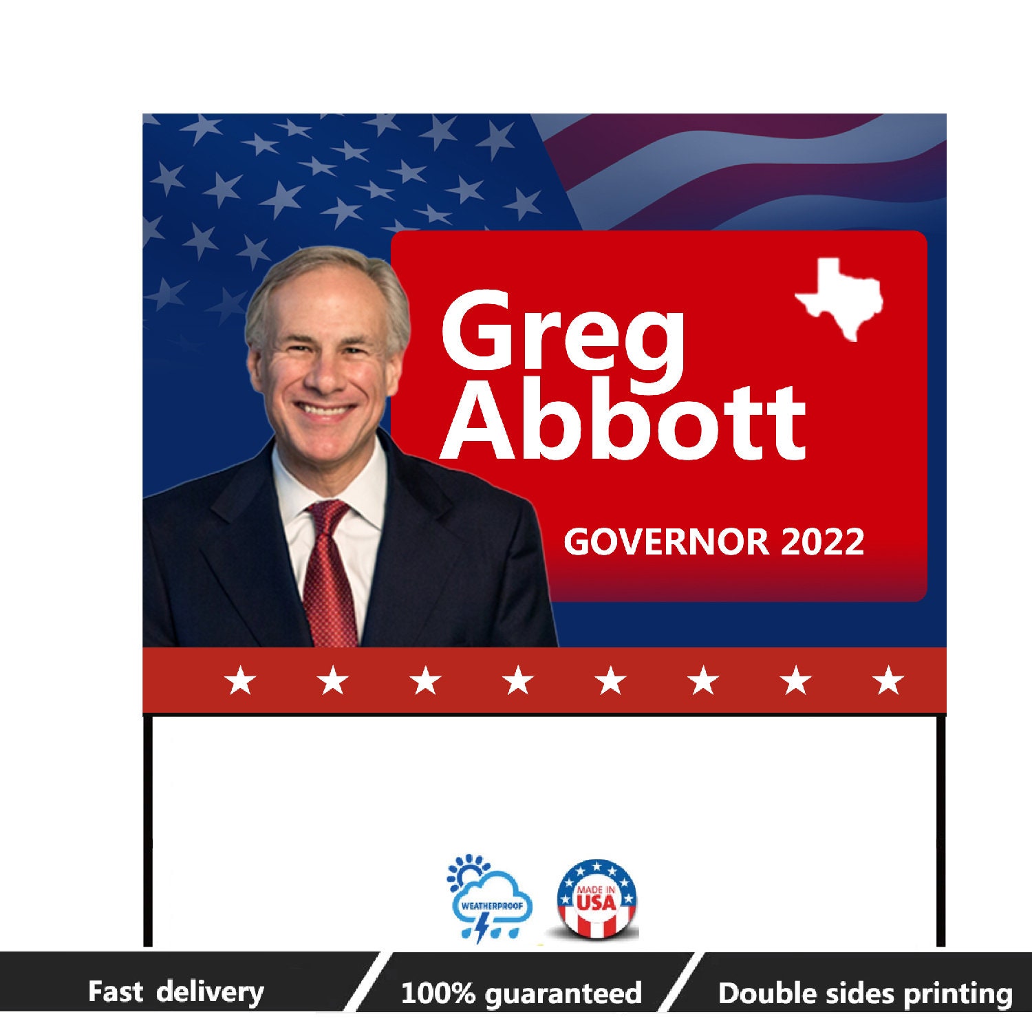 Greg Abbott for Texas Governor 2022 Yard Sign - Etsy