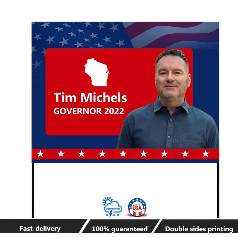 Tim Michels for Wisconsin Governor 2022 Yard Sign - Etsy