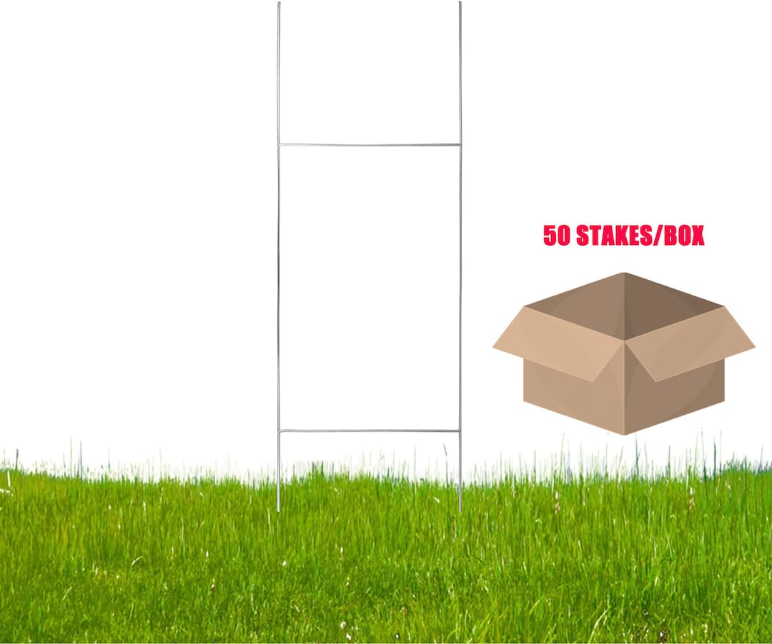 Yard Signs Wire - H-stakes – Heavy-duty Yard Stake Bundle - (30"x10 ...