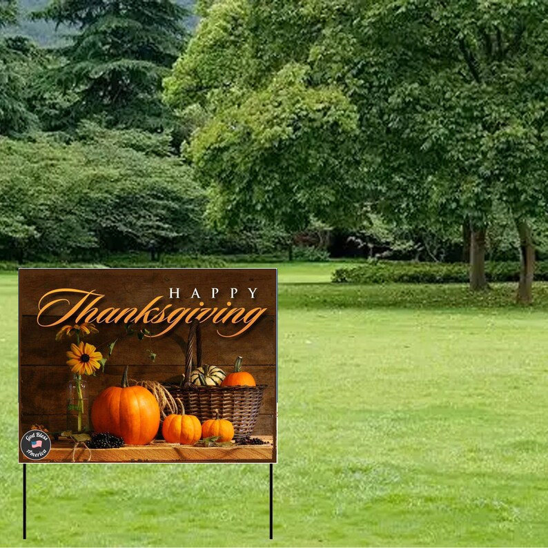 Happy Thanksgiving Yard Sign, Harvest Fall Autumn Decor, Thanksgiving ...