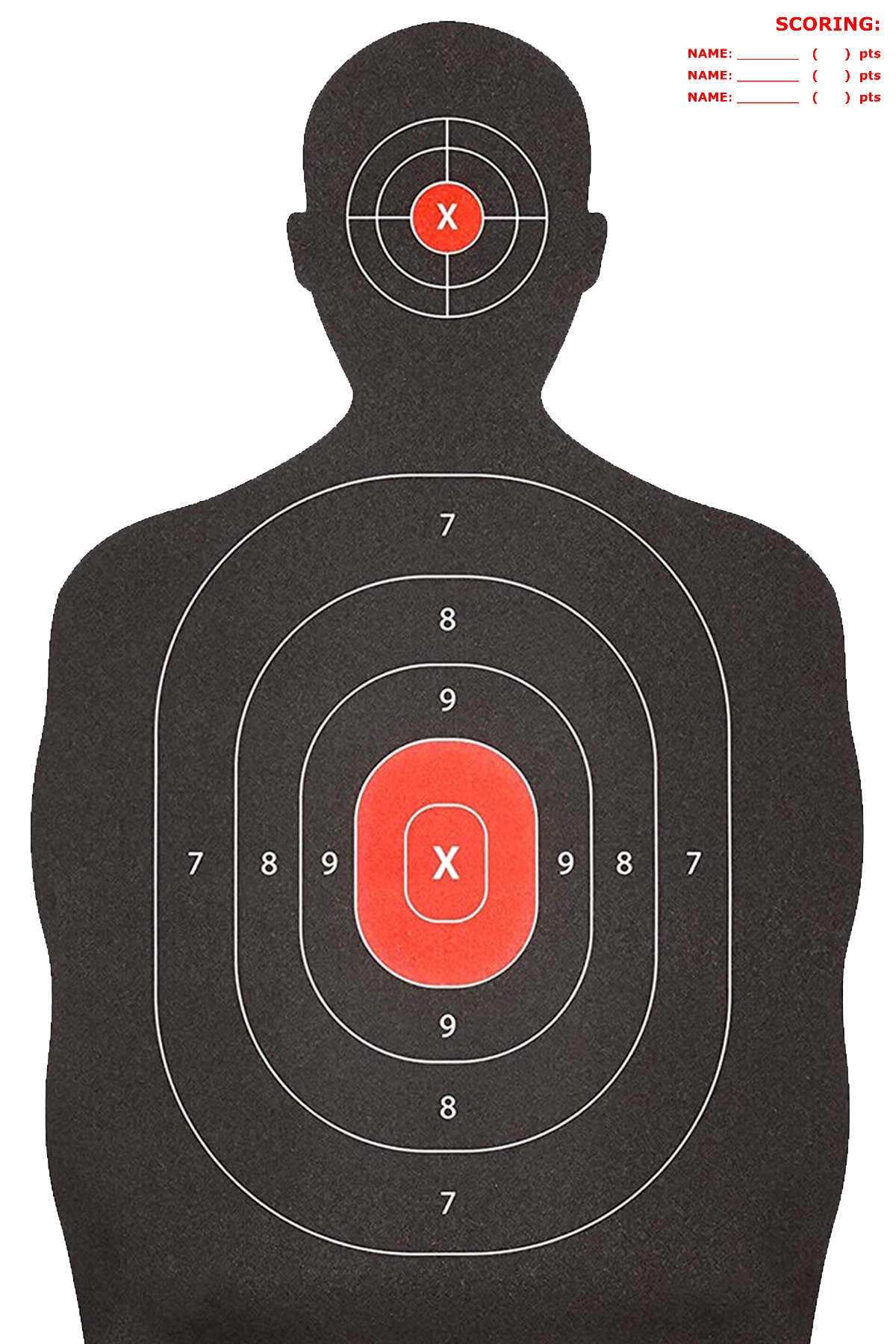 10 Bulks Shooting Target - Gun Range Target Practice Poster- Hunting ...