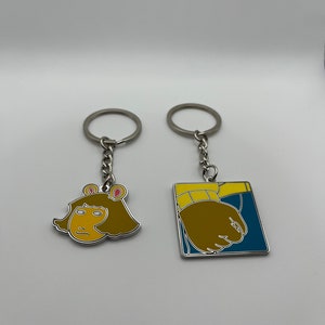 DW Side Eye Meme Enamel Animal Car Keyring Keychain - Etsy