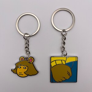 DW Side Eye Meme Enamel Animal Car Keyring Keychain - Etsy