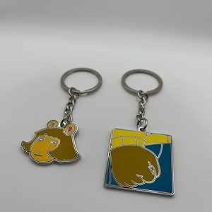 DW Side Eye Meme Enamel Animal Car Keyring Keychain - Etsy