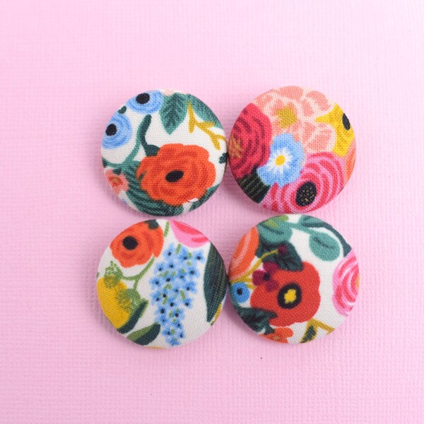 Large Floral Buttons - Etsy