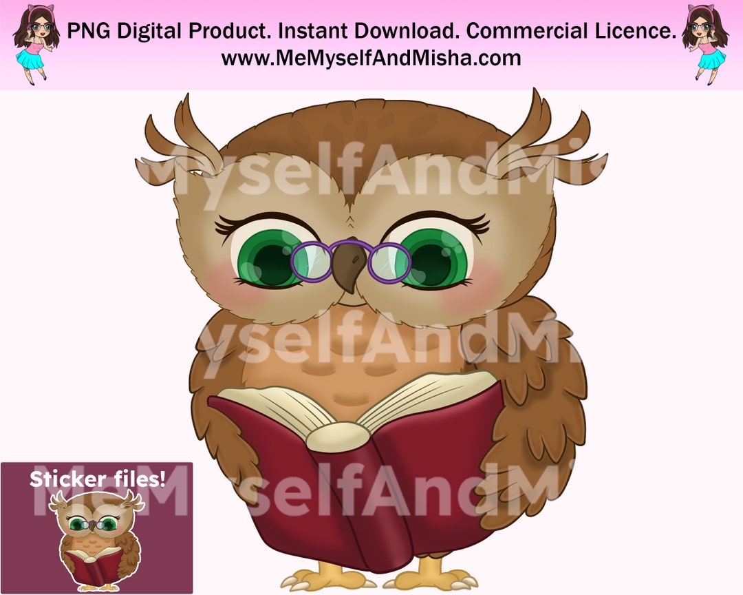 Mrs. Wiseman the Teacher Owl PNG File Includes a Commercial Licence - Etsy