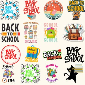 Back to School 2025–2026 PNG Bundle Vol. 1 | 50 Designs | Transparent ...