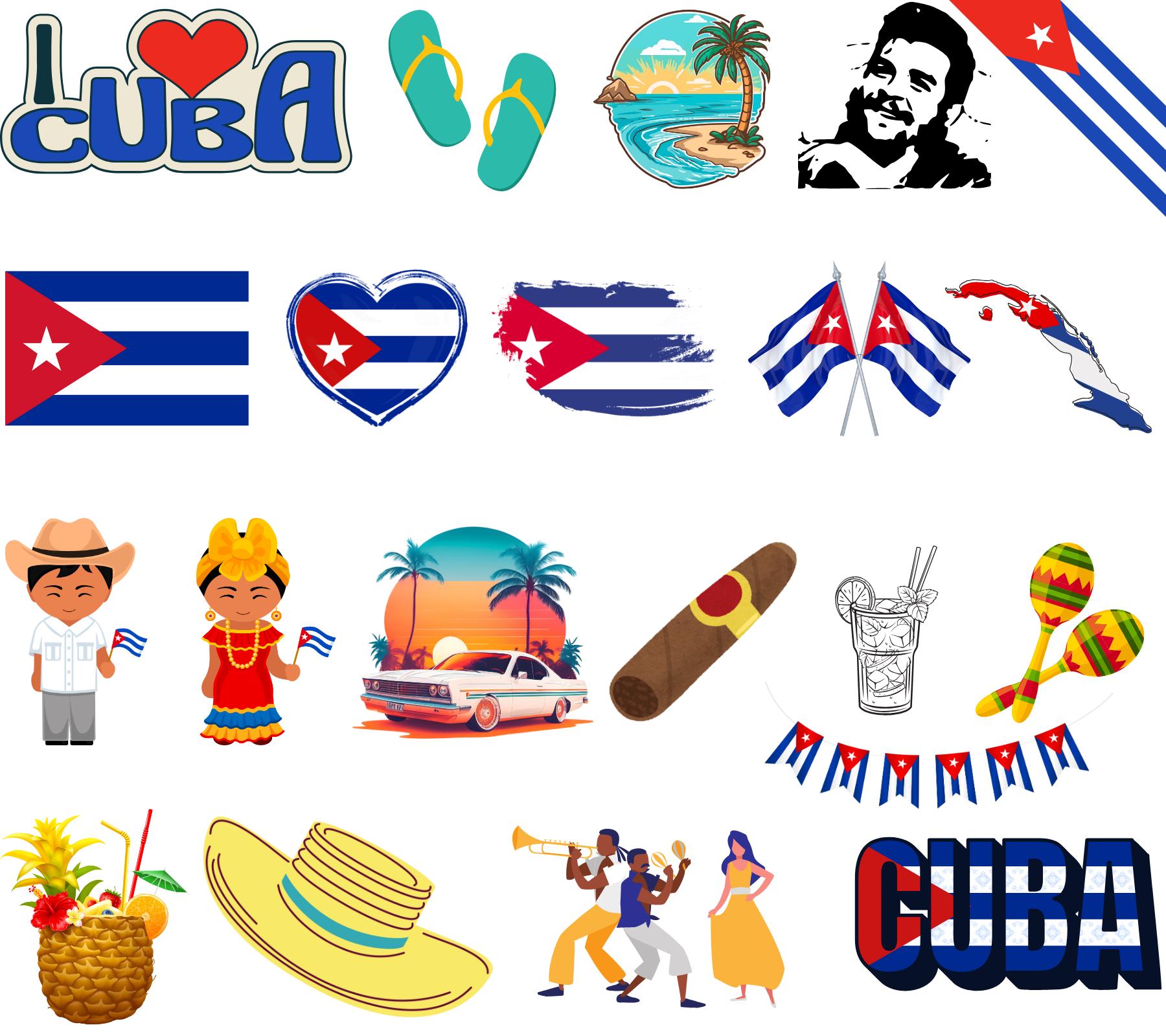Cuba PNG Clipart Bundle: Havana Landmarks, Classic Cars (digital Files ...