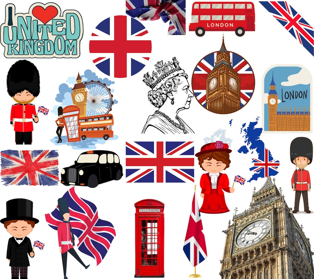 United Kingdom PNG Clipart Bundle: UK Landmarks & Culture (digital ...