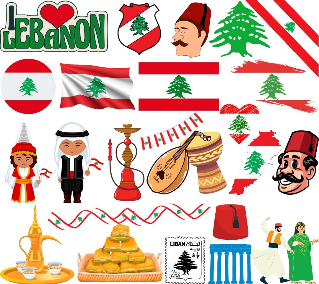 Lebanon Culture PNG Bundle: Lebanese Art, Landmarks, and Heritage ...