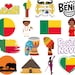 Benin Bundle: 90 Digital PNG Files | Flag, Voodoo Symbols, Traditional ...