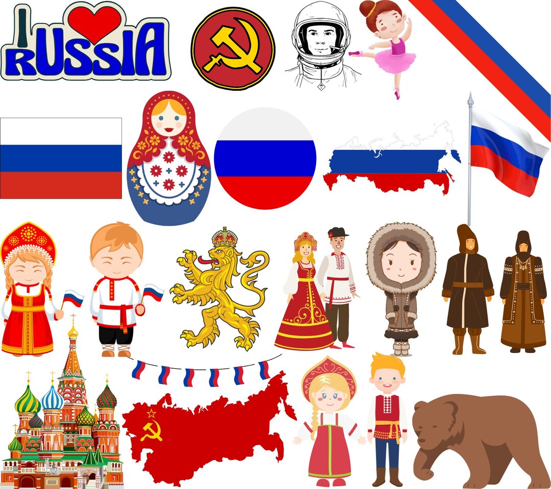 Russia PNG Clipart Bundle: Landmarks, Flag, Dolls (1800x1600px) - Etsy