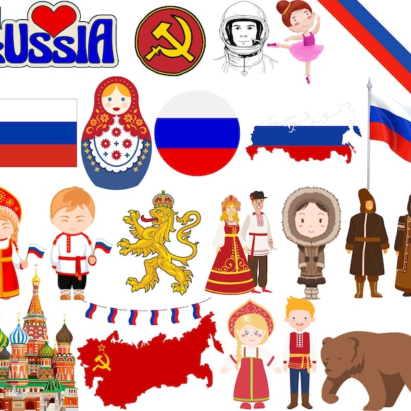 Russian Clipart - Etsy