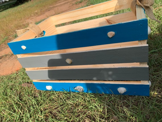 Beach Theme Wooden Crate - Etsy