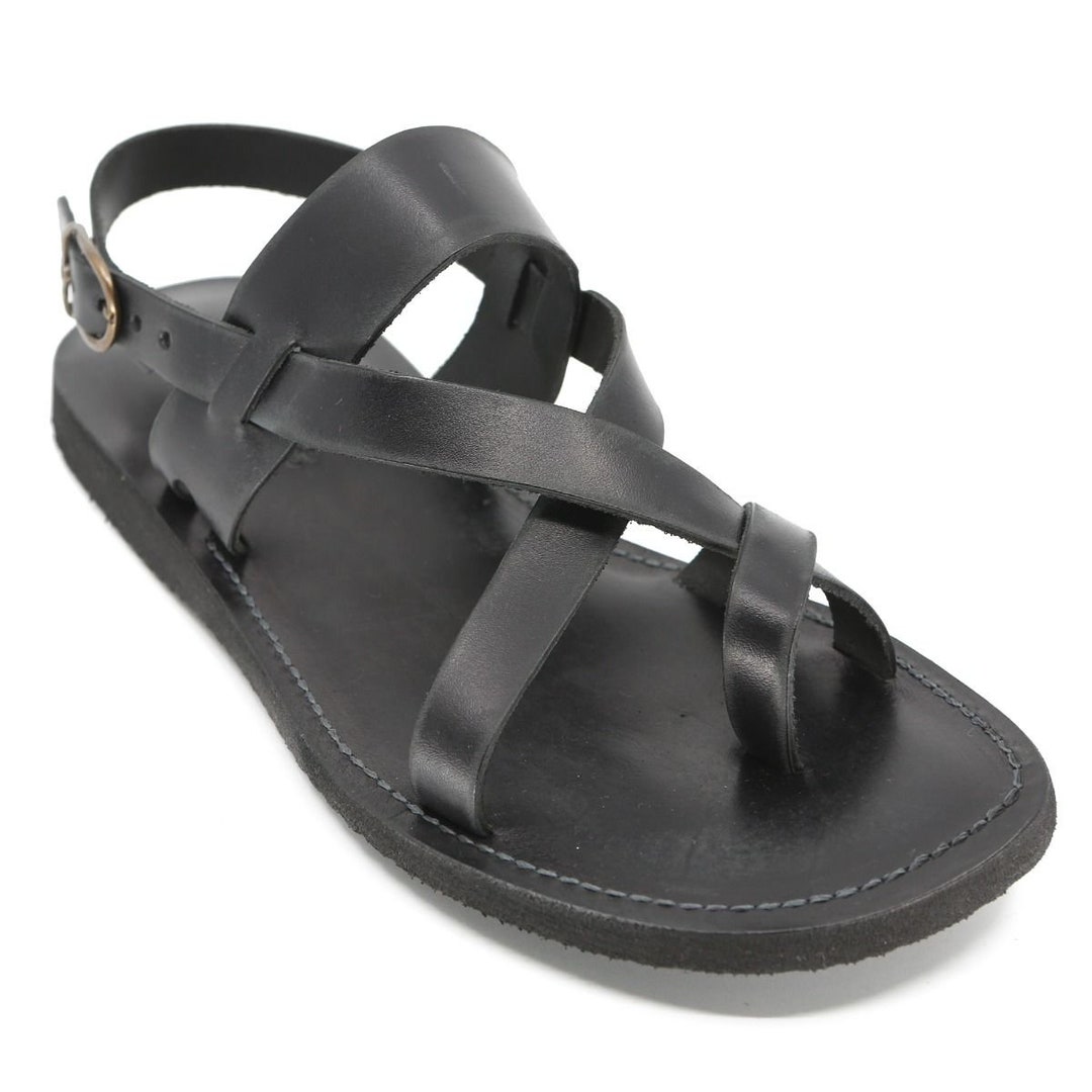 Handmade Men's Leather Sandals 154 Black - Etsy