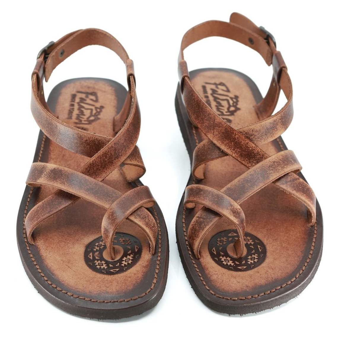 Handmade Men's Leather Sandals 1951 Tan - Etsy