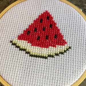 Watermelon Mini Cross Stitch Pattern PDF, Cute and Simple Design ...