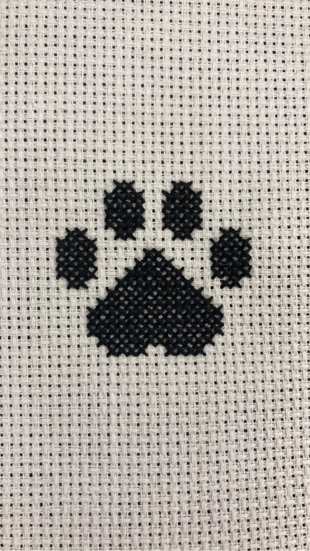 Pawprint Mini Cross Stitch Pattern PDF, Cute and Simple Design, Modern ...