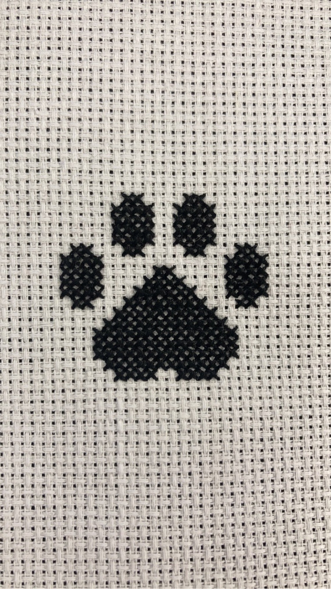 Pawprint Mini Cross Stitch Pattern PDF, Cute and Simple Design, Modern ...