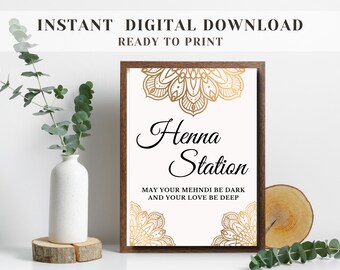 Henna Station Sign - Etsy