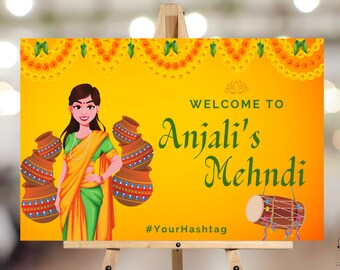 Henna Party Welcome Poster - Etsy