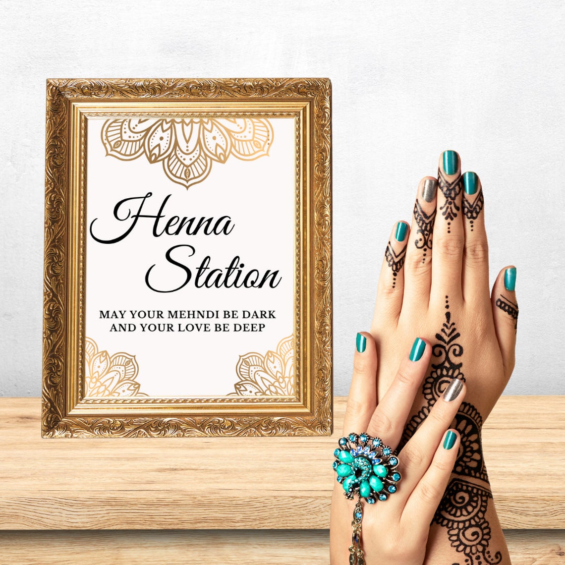 Mehendi Night | Henna Station | Indian Wedding Sign | Instant Download ...